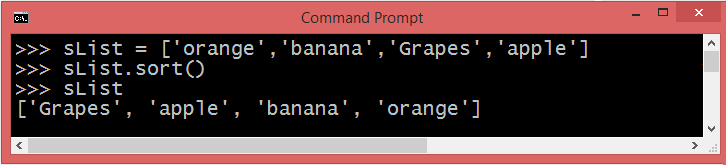 Python List Sort 