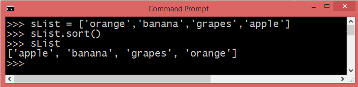 Python List Sort 